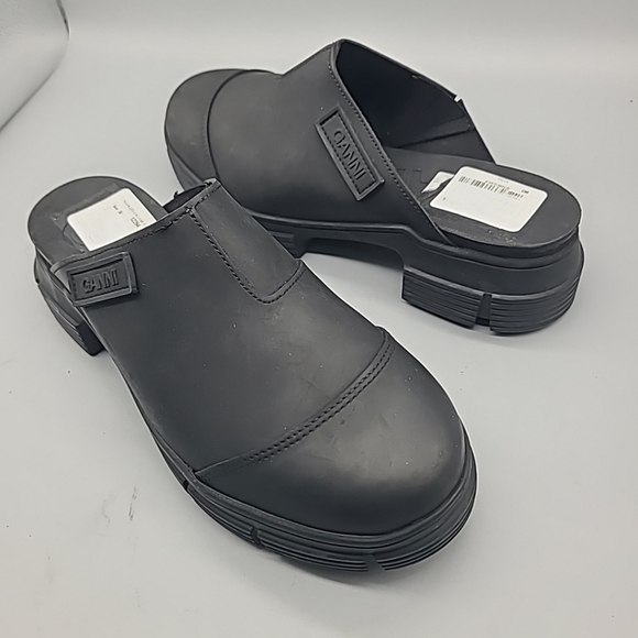 Ganni | Shoes | Ganni City Clogs Chunky Lug Sole Recycled Rubber Slip ...